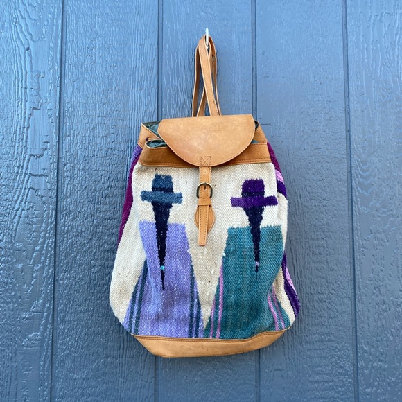Bags | Vintage Wool Southwest Boho Backpack | Poshmark